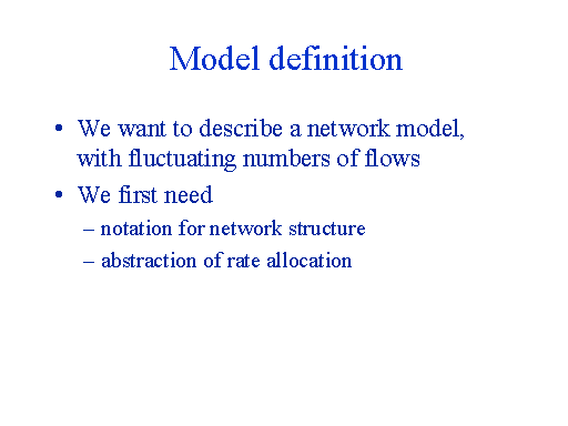 Model definition